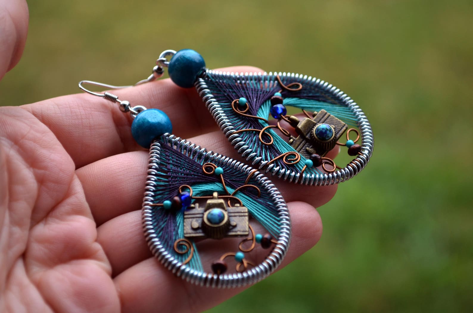 Camera Earrings / Photographers Gift / Travel Earrings / | Etsy