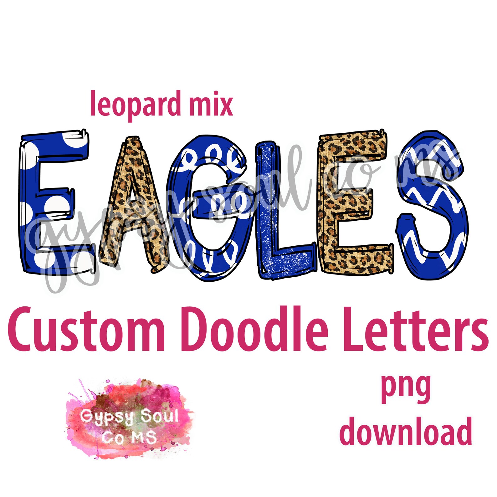 Custom Doodle Letters PNG DIGITAL DOWNLOAD | Etsy