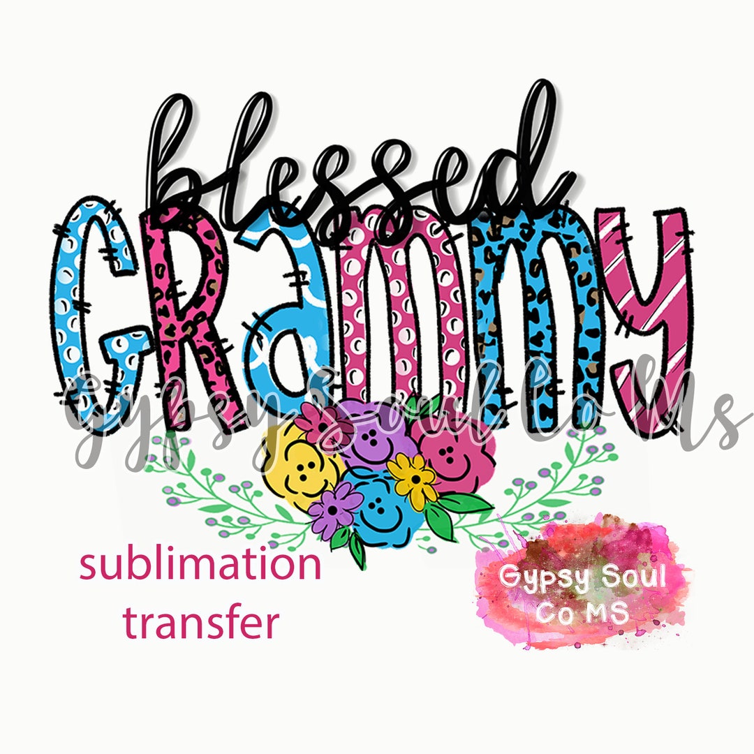Blessed Grammy SUBLIMATION TRANSFER - Etsy