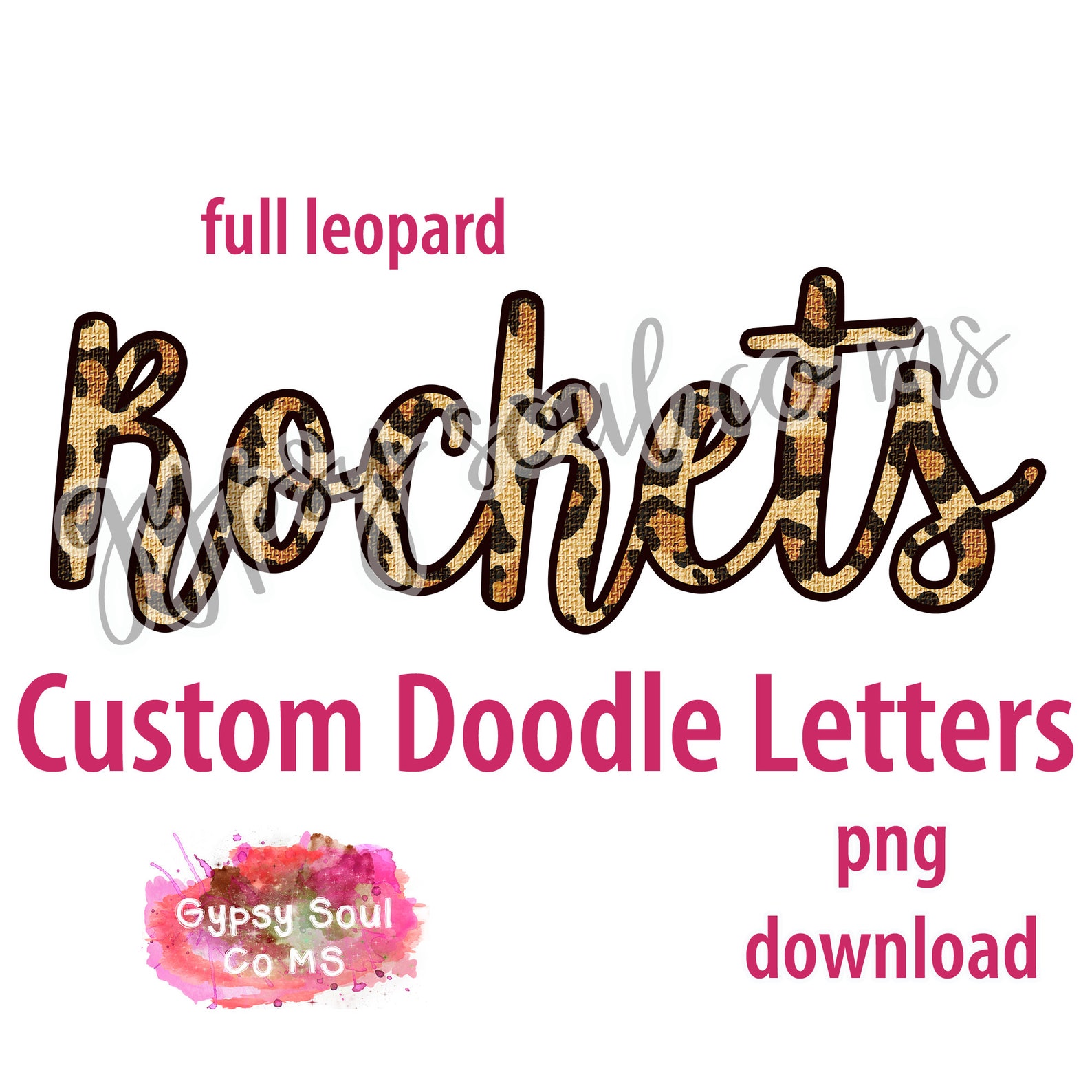 Custom Doodle Letters PNG DIGITAL DOWNLOAD | Etsy