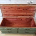 SOLD Vintage Cedar Hope Chest in Evergreen Juniper Green, Natural Wood ...