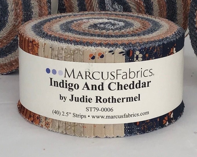 Indigo and Cheddar Jelly Roll by Judie Rothermel for Marcus Fabrics ...