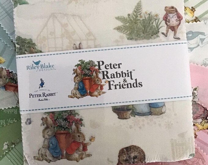 Peter Rabbit & Friends (™) 5" Stacker by Riley Blake, (42) 5" Precut ...