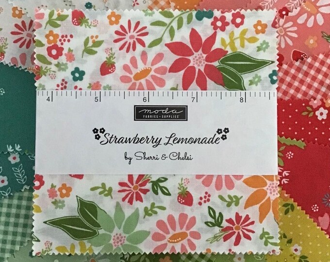 Strawberry Lemonade Charm Pack by Sherri & Chelsi for Moda Fabrics, 42 ...