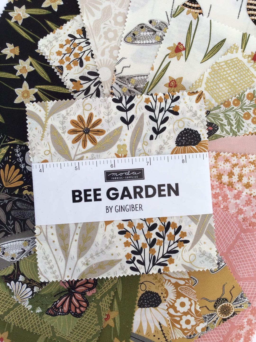 Bee Garden Charm Pack by Gingiber for Moda Fabrics, (42) 5" Precut ...