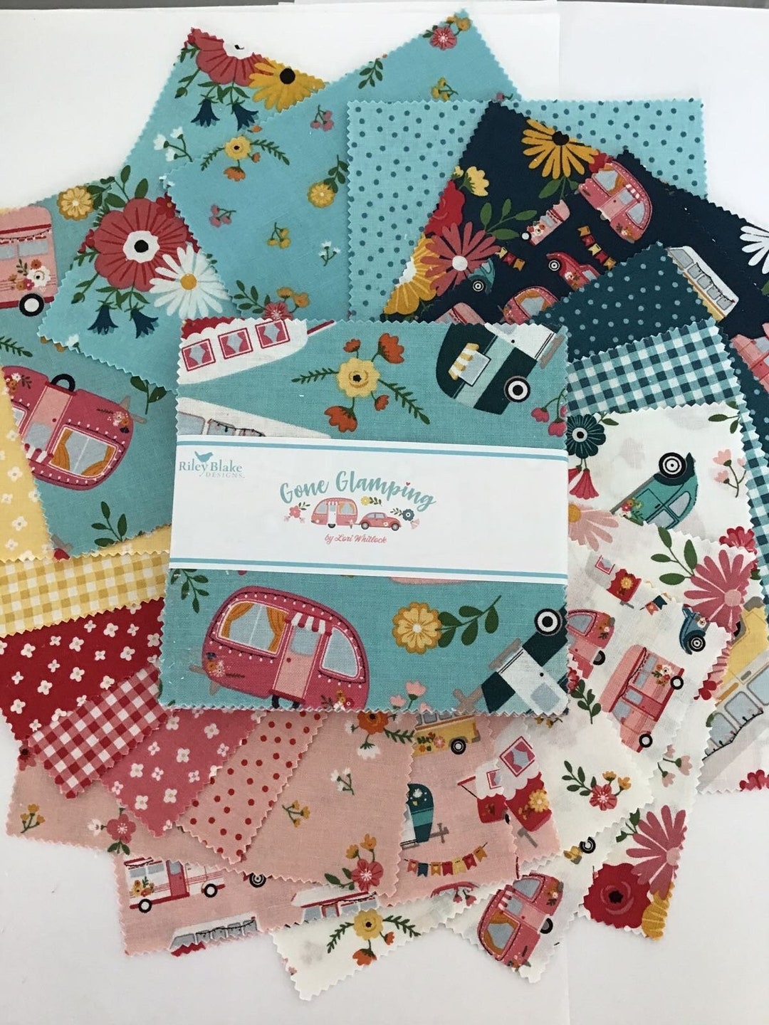 Gone Glamping Charm Pack, 5 Stacker by Lori Whitlock for Riley Blake Designs, 42 5 Precut Cotton ...