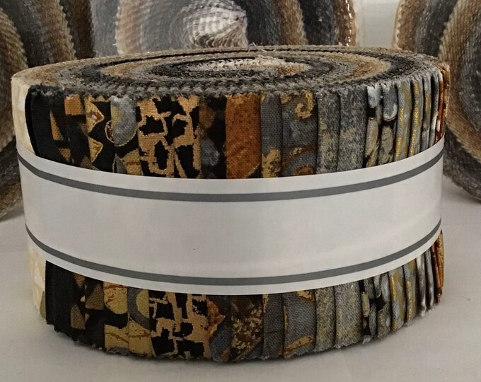 Gustav Klimt Neutral Colorstory Jelly Roll by Robert Kaufman, (40) 2 1/ ...