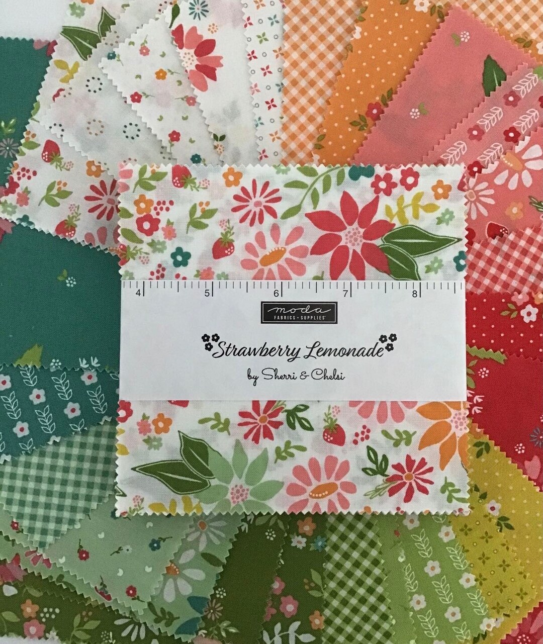 Strawberry Lemonade Charm Pack by Sherri & Chelsi for Moda Fabrics, 42 ...