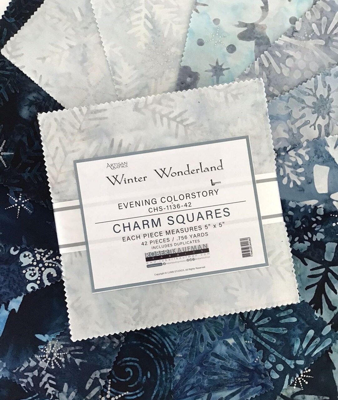 Artisan Batiks Winter Wonderland Evening Colorstory Charm Pack by Lunn ...