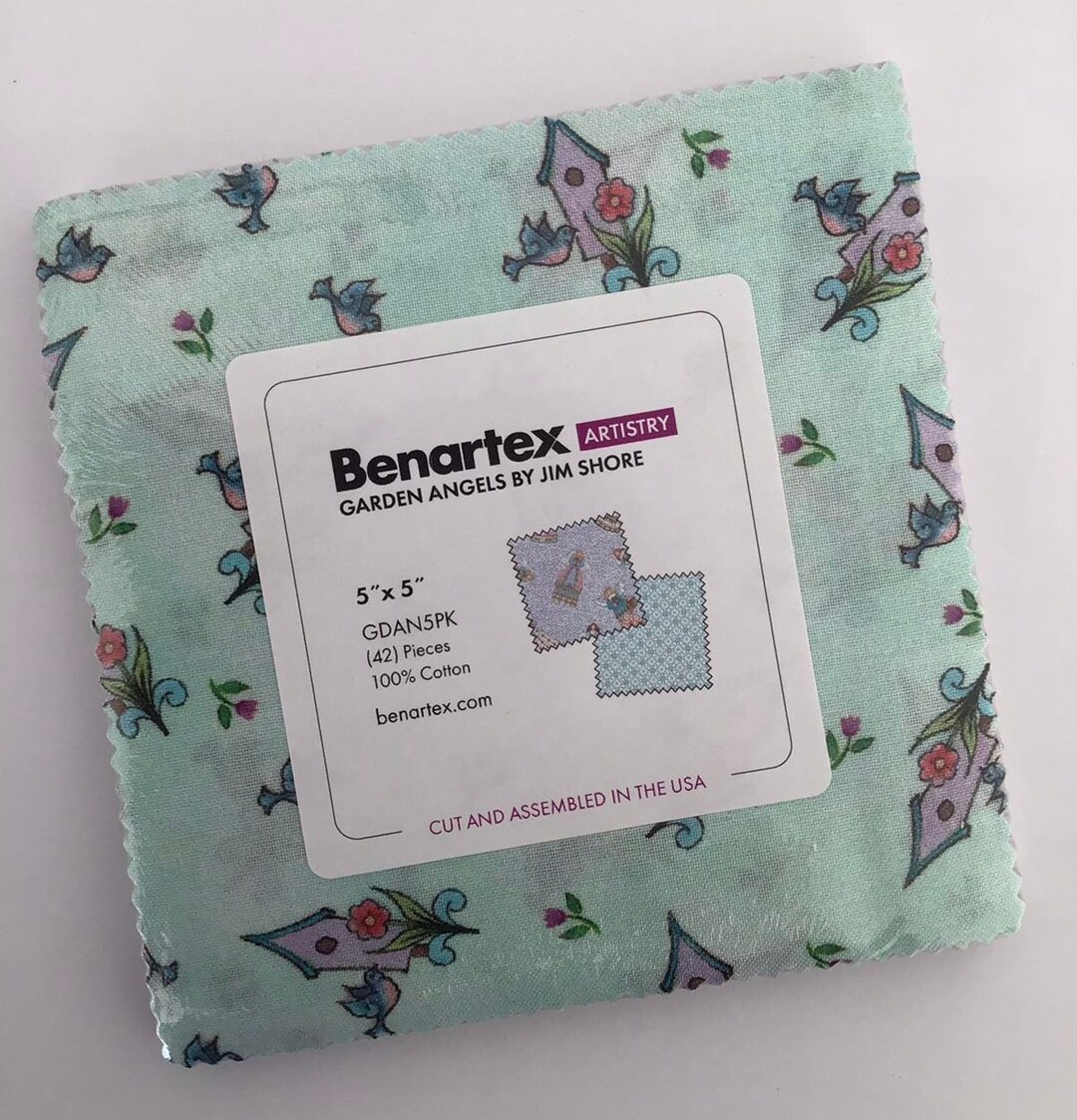 Garden Angels Charm Pack by Jim Shore for Benartex, (42) 5" Precut ...