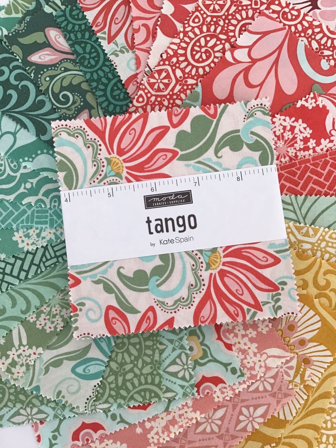 Tango Charm Pack by Kate Spain for Moda Fabrics, (42) 5" Precut Cotton ...