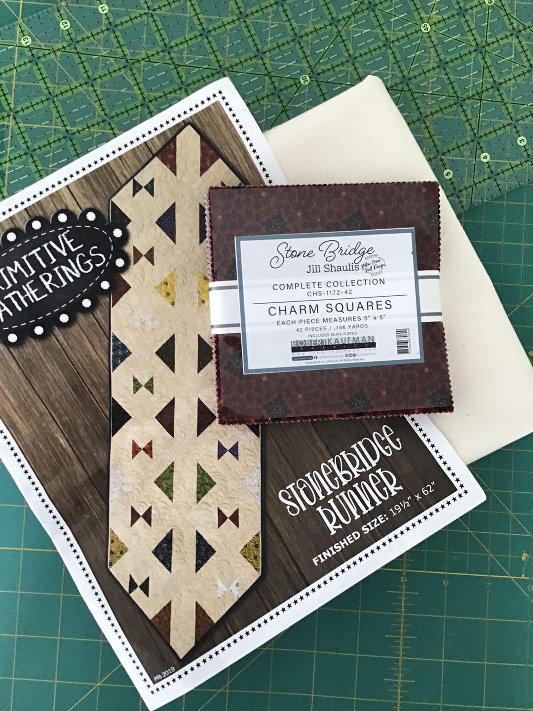 Stonebridge Runner Pattern and Fabric Quilt Kit by Primitive Gatherings ...