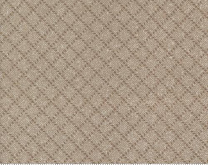 3/4 Yard Only Available - Farmhouse Flannels III Cocoa Tan Diamond Grid ...