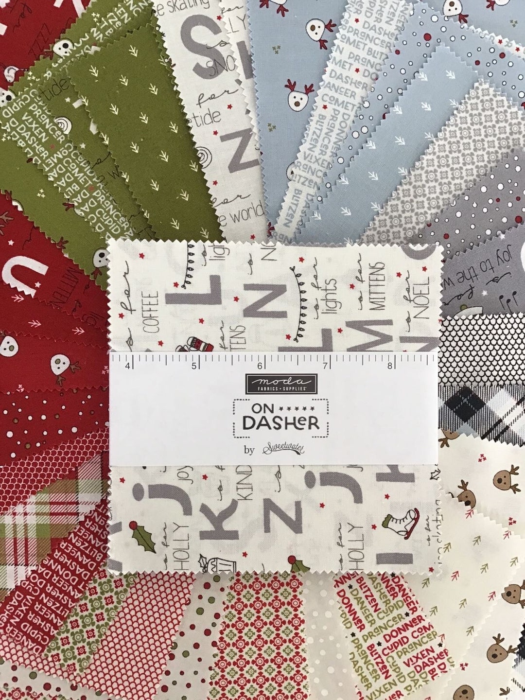 On Dasher Charm Pack by Sweetwater for Moda Fabrics, (42) 5" Precut ...