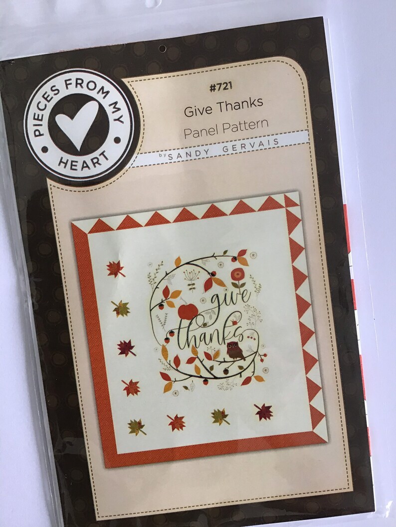 Give Thanks Pattern Designed by Sandy Gervais of Pieces From - Etsy