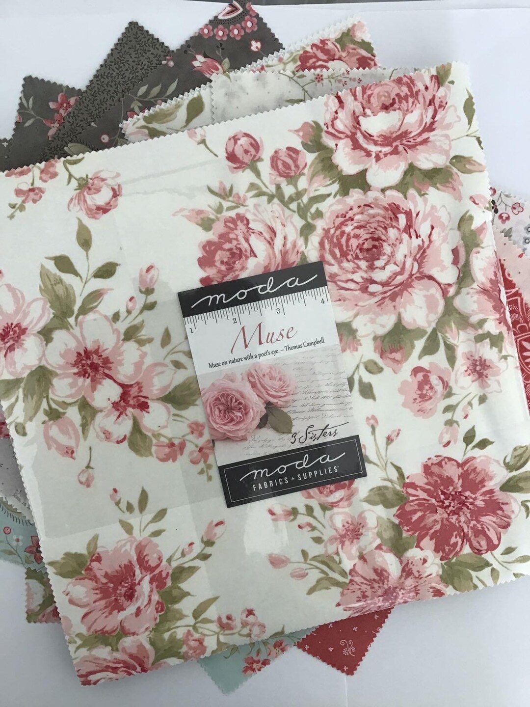 Muse Layer Cake by 3 Sisters for Moda Fabrics, (42) 10" Precut Cotton Quilt Squares, (40 ...