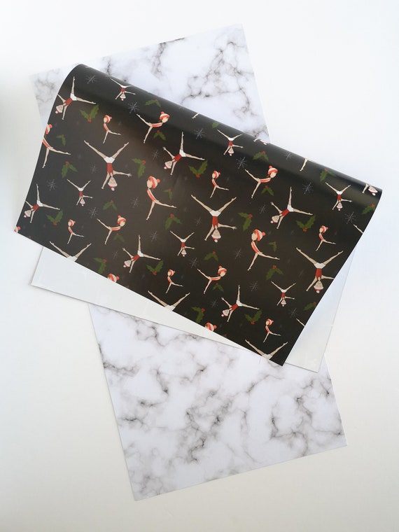 Gymnastics Christmas Wrapping Paper A2 Sheets Luxury Navy - Etsy UK
