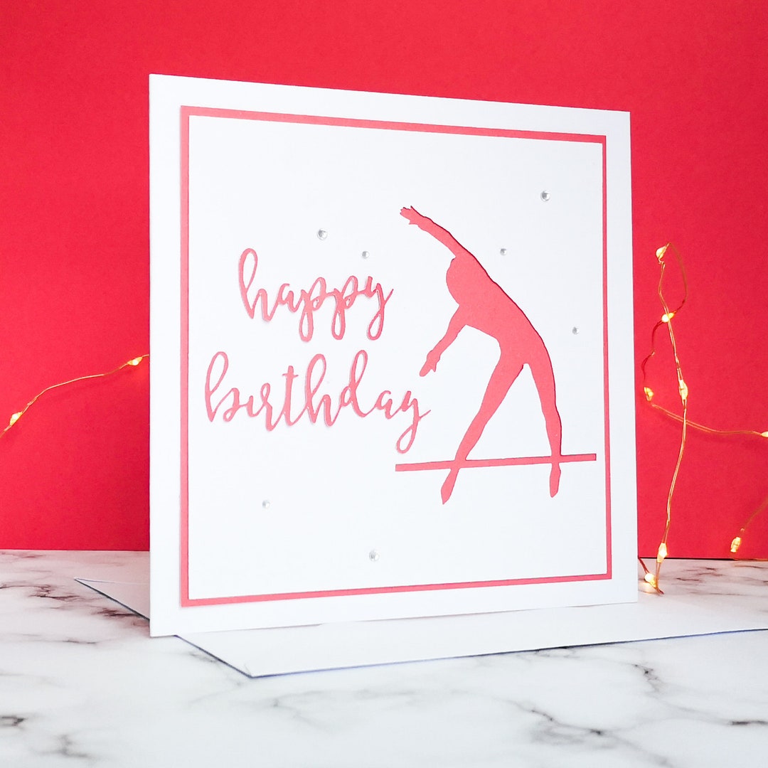 Handmade Gymnastics Silhouette Card | Tkatchev | Uneven Bars | Artistic ...