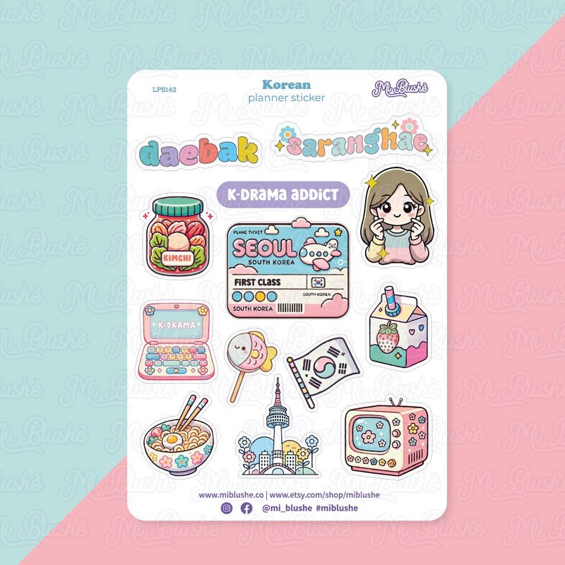 Cute Korean Stickers - Etsy