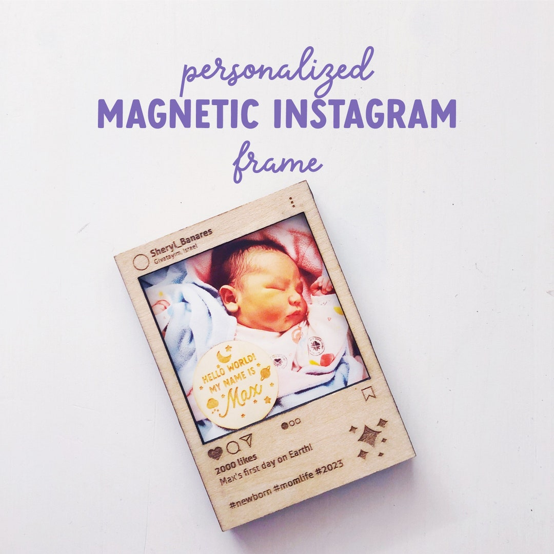 Personalized Wood Selfie Frame | Instagram Wood Frame | Engraved ...