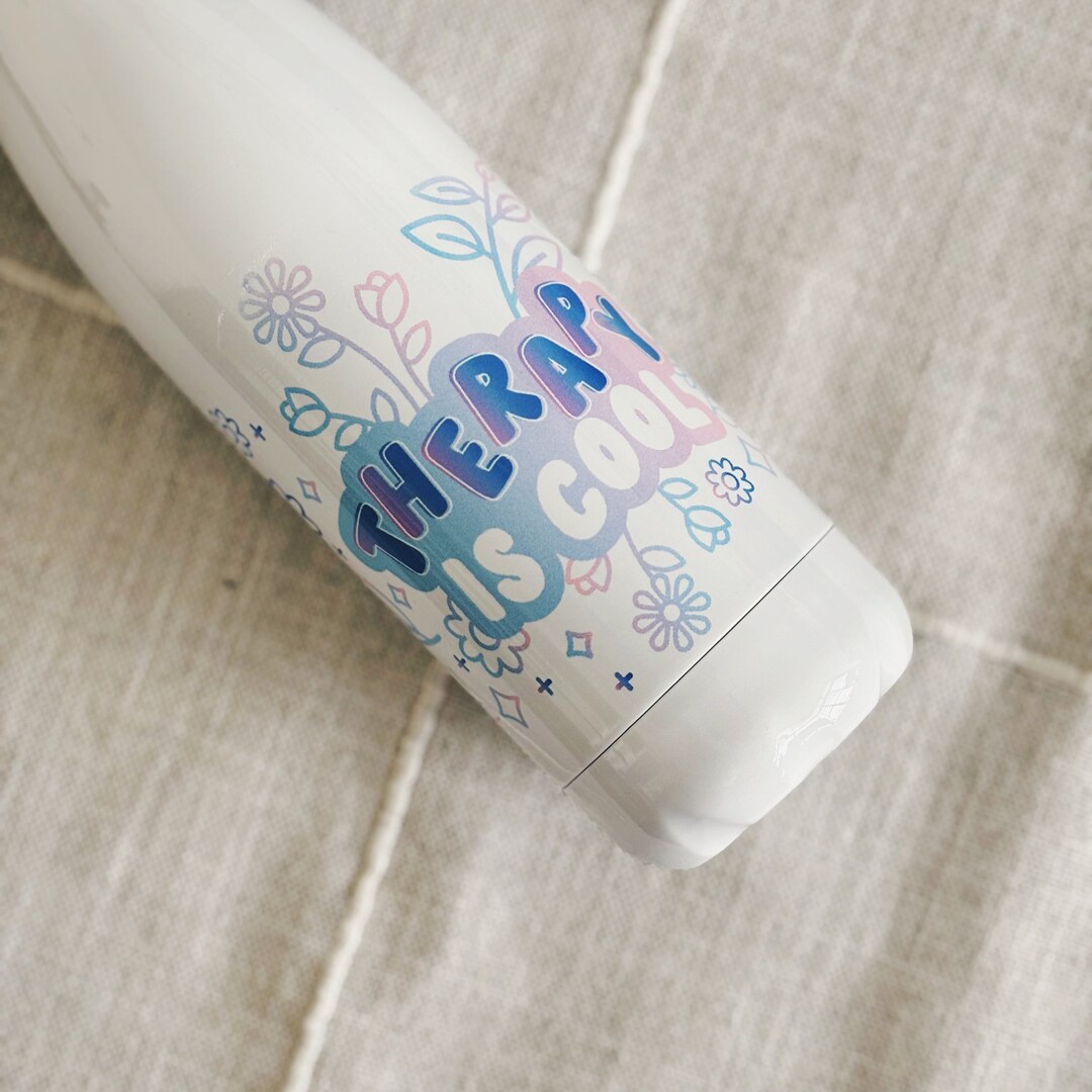 Therapy is Cool Bottle | Mental Health Bottle | Water Bottle - Etsy