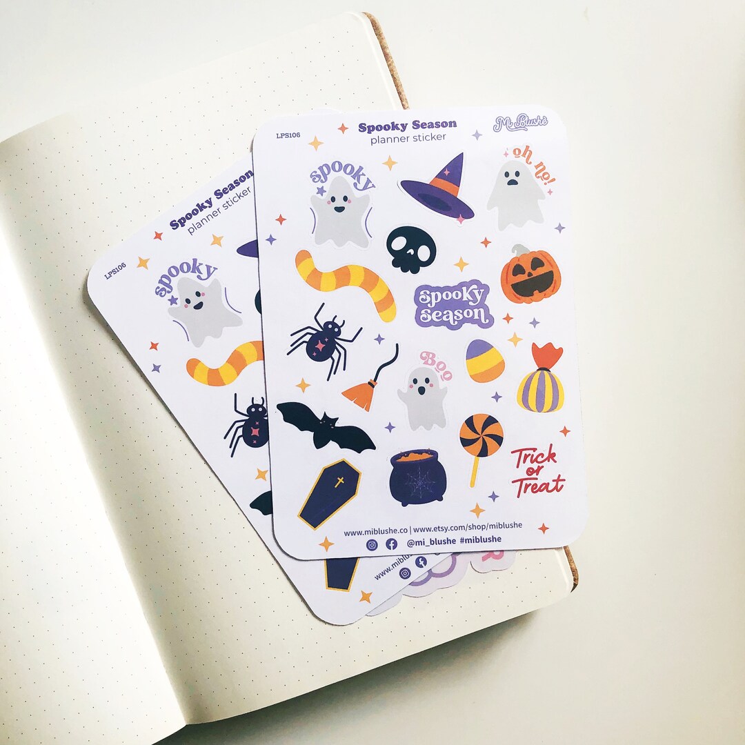 Spooky Season Sticker | Halloween Planner Sticker | Happy Halloween ...