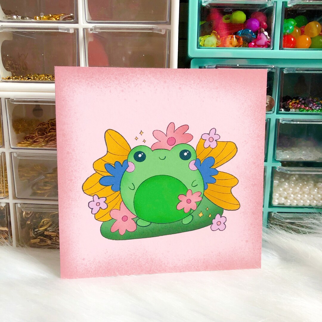 Froggy Art Print, Colorful Illustration Wall Decor for Office or Studio ...