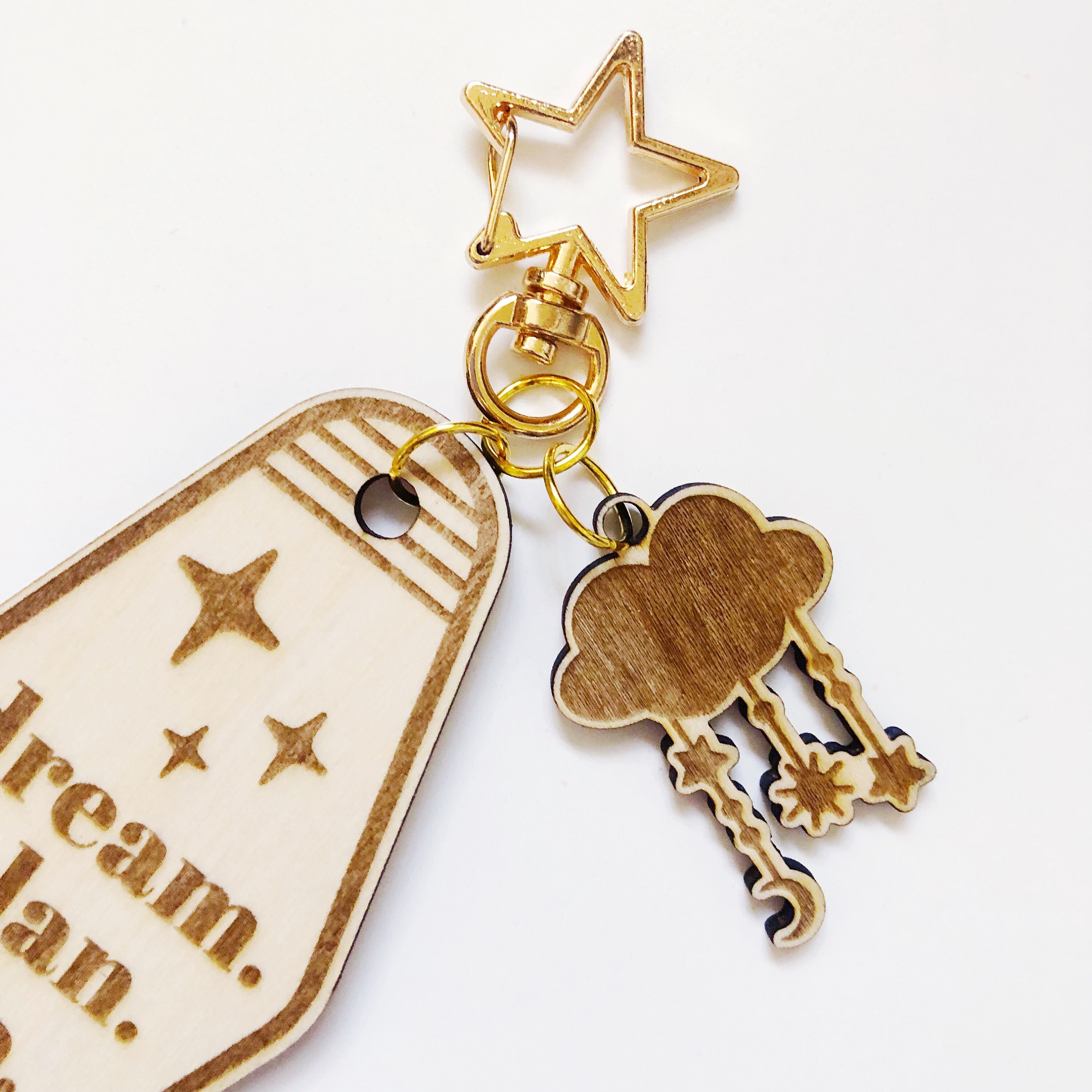 Dream Plan Do Keychain Dream Keychain Dream Keyring Engraved Wood ...