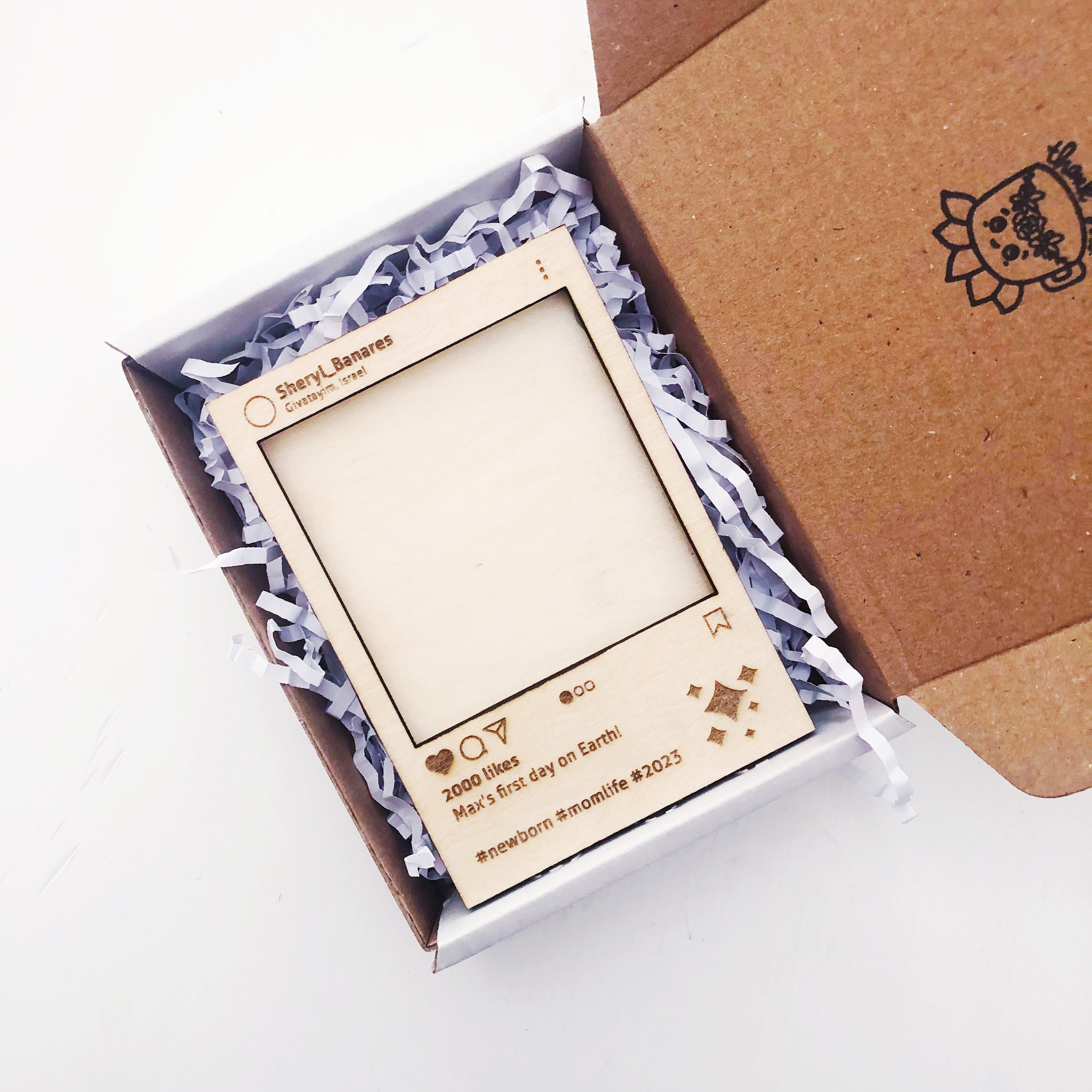 Personalized Wood Selfie Frame | Instagram Wood Frame | Engraved ...
