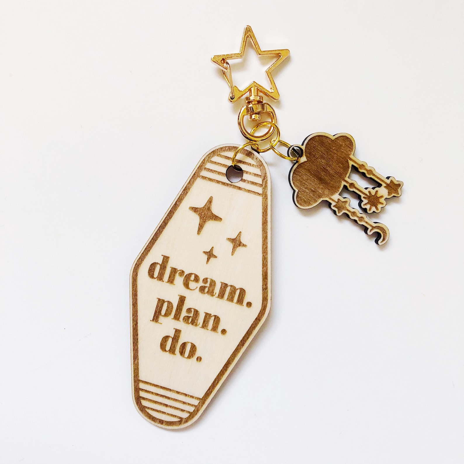 Dream Plan Do Keychain | Dream Keychain | Dream Keyring | Engraved Wood ...
