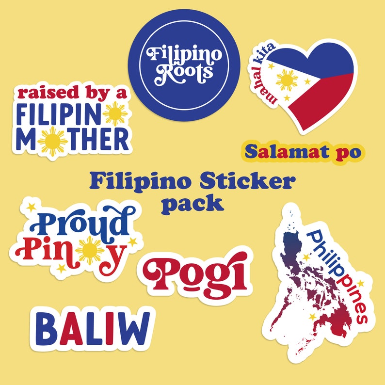 Filipino Stickers | Filipino Sticker Pack | Pinoy Vinyl Sticker ...
