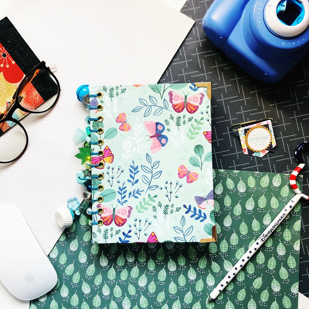 Handmade Coptic Stitch Blank White Notebook With Charms Embellishments ...