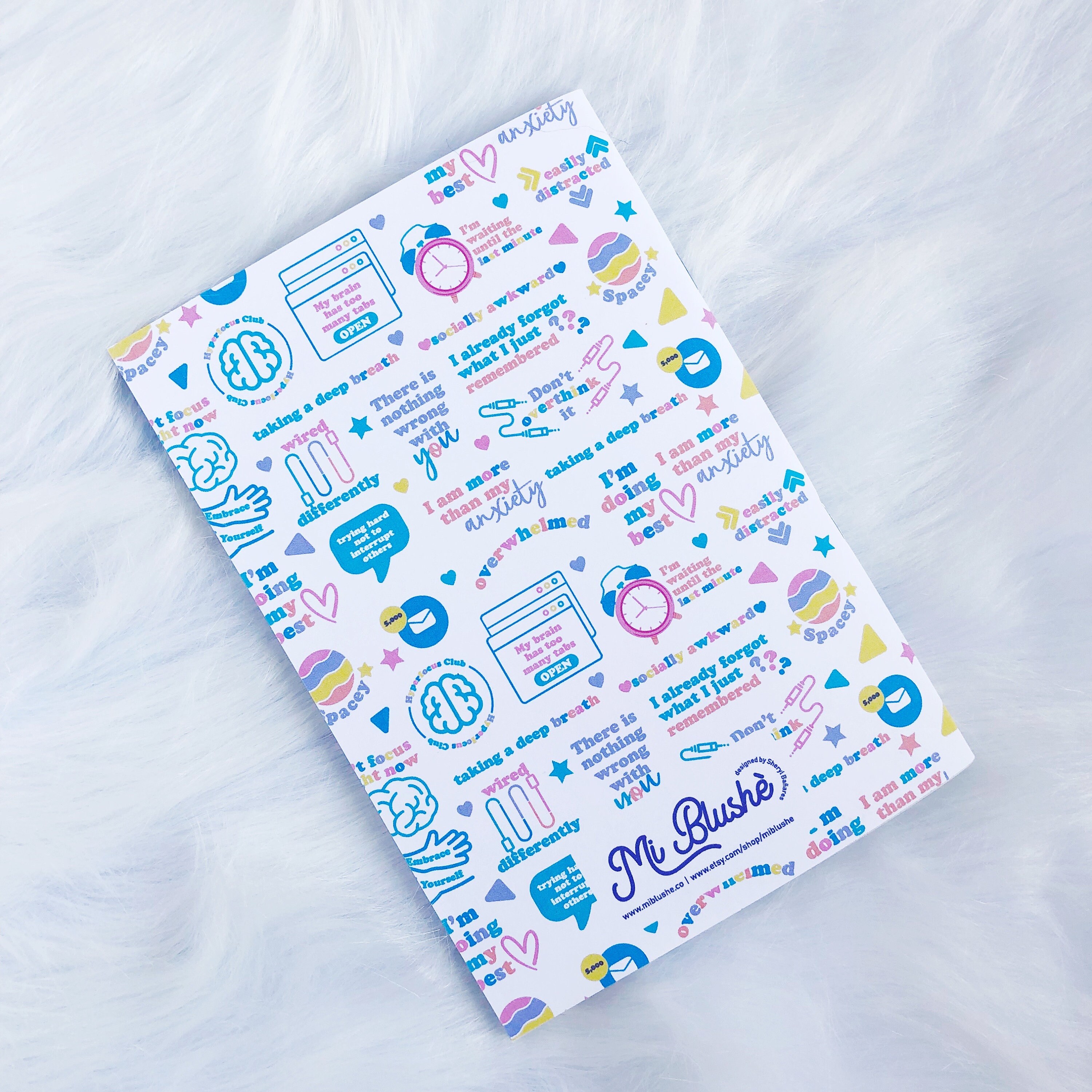 ADHD Club Notebook Handmade Notebook Recycled Notebook - Etsy