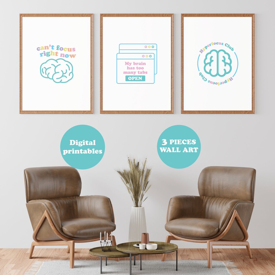 ADHD Wall Art Digital Printable | Ready to Print Wall Art | ADHD Wall ...