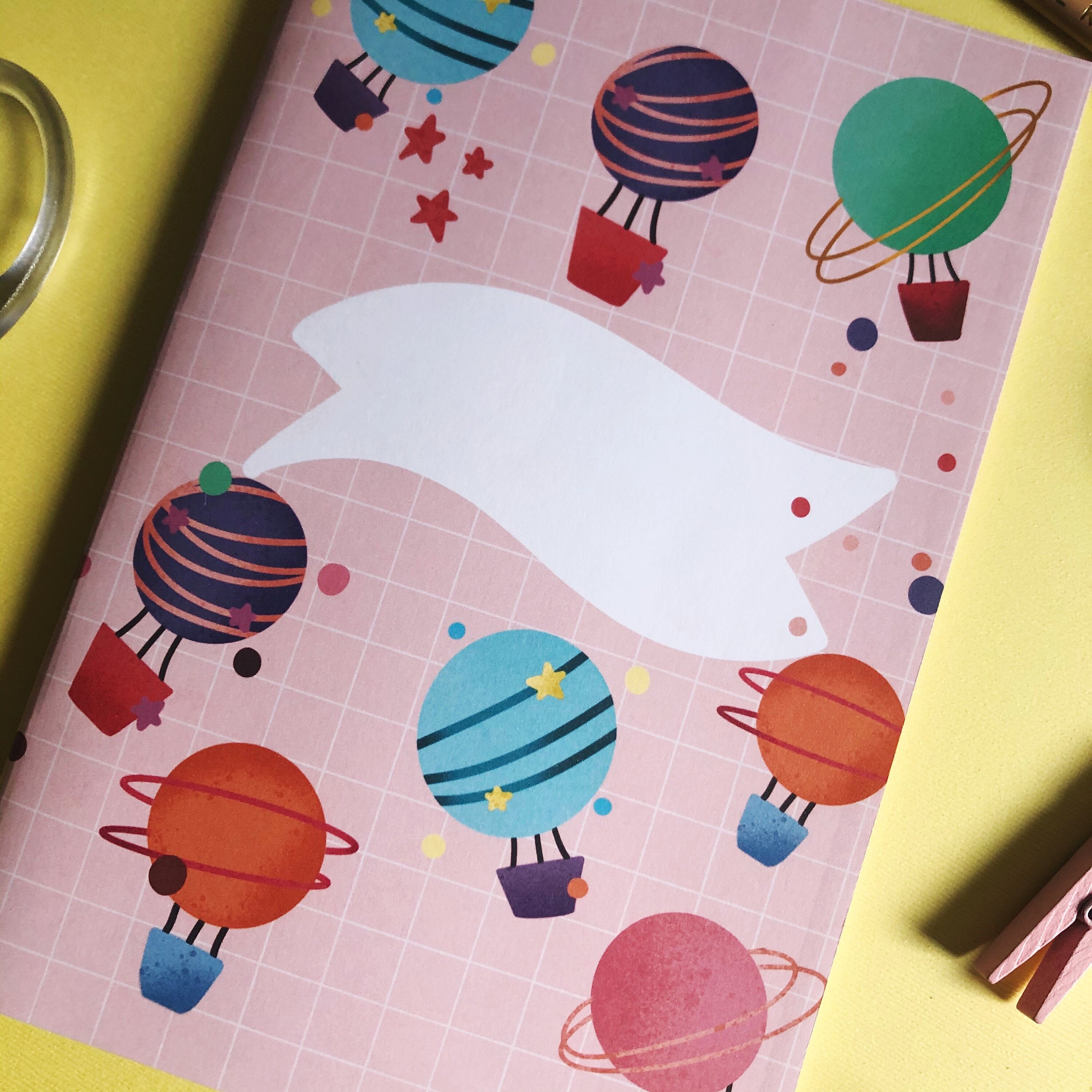 Galaxy Notebook / Air Balloon Notebook / Cute Notebook / - Etsy España
