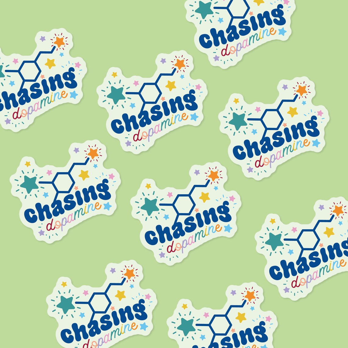 Dopamine Sticker Chasing Dopamine Glossy Sticker Vinyl - Etsy