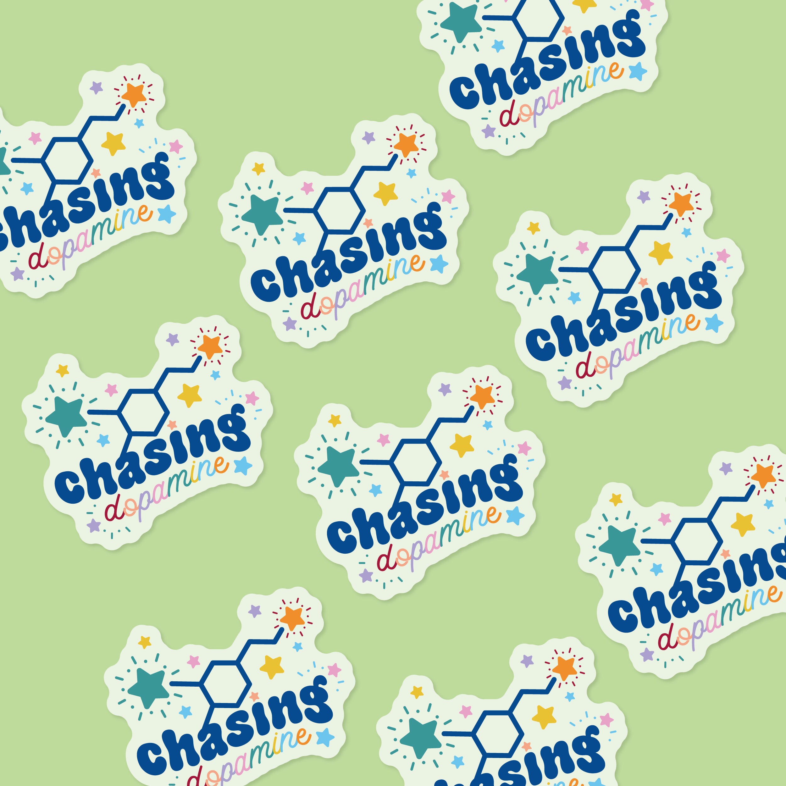 Dopamine Sticker Chasing Dopamine Glossy Sticker Vinyl - Etsy