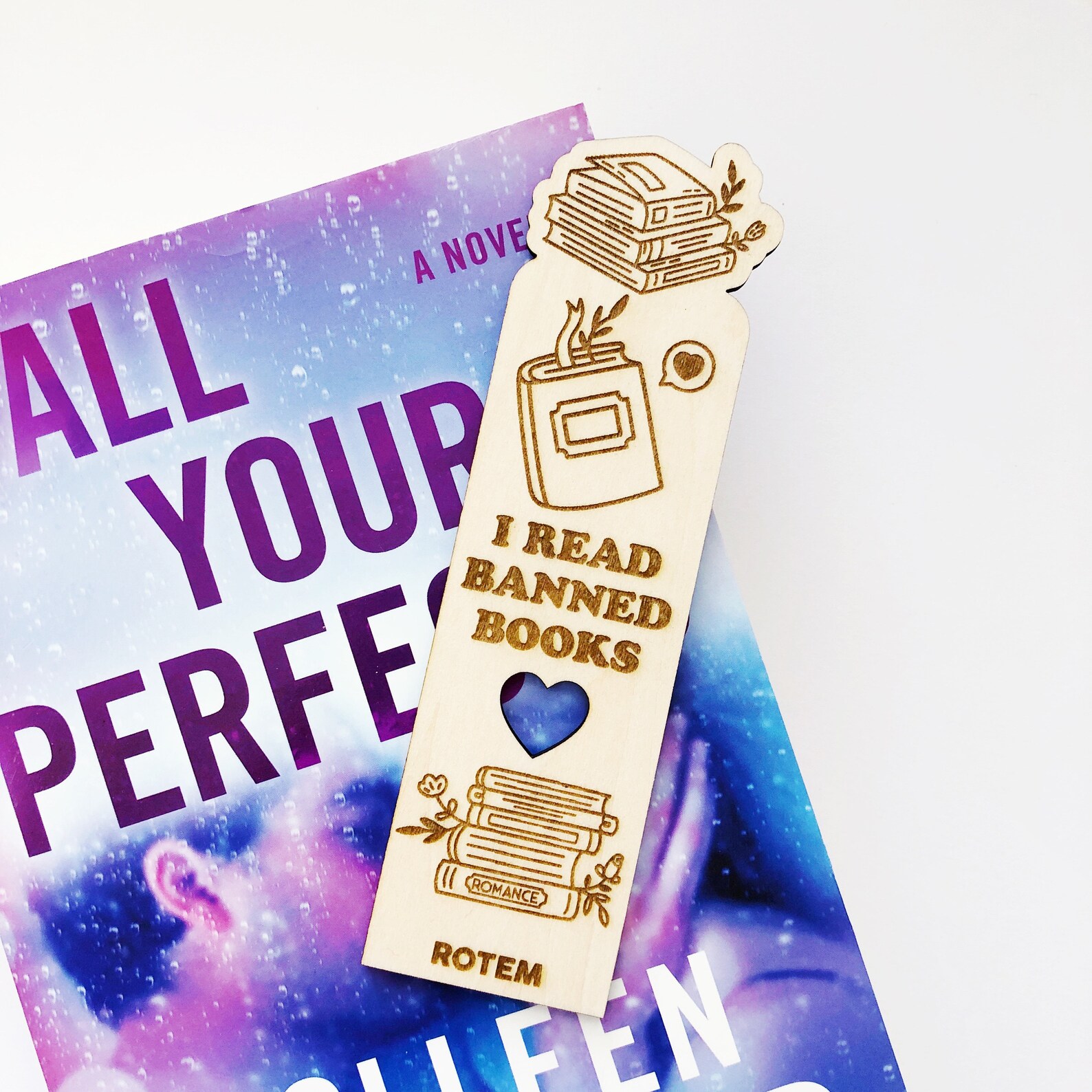 I Read Banned Books Bookmark | Engraved Bookmark | Wood Bookmark | Gift ...