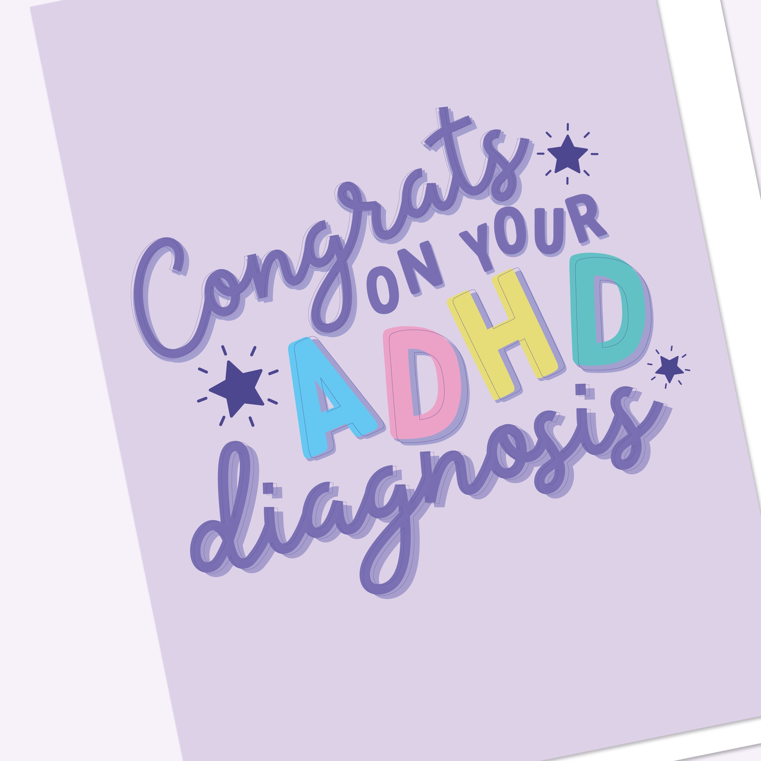 Congrats on Your ADHD Diagnosis Greeting Card ADHD Card ADHD Greeting ...
