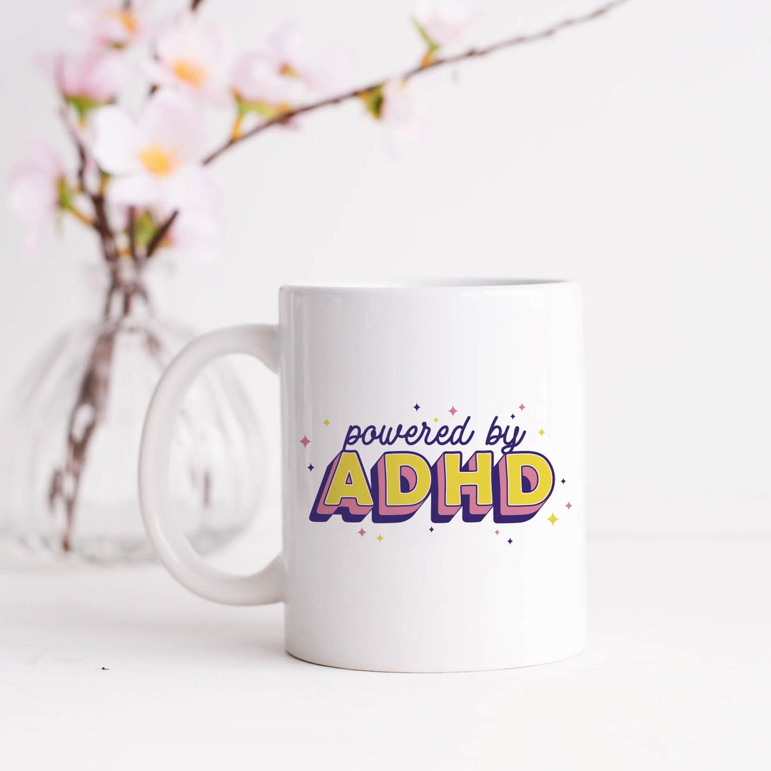 Powered by ADHD Mug | ADHD Mug | ADHD Meme Mug | Coffee Mug | Tea Mug ...