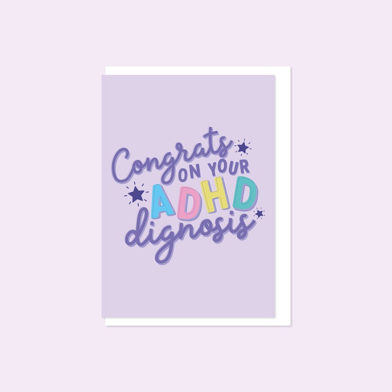 Congrats on Your ADHD Diagnosis Greeting Card ADHD Card - Etsy