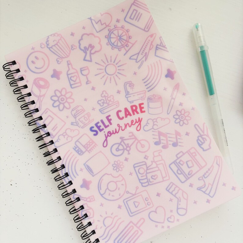 Self-care Spiral Notebook Stationary Desk Accessories Cute Notebooks - Etsy