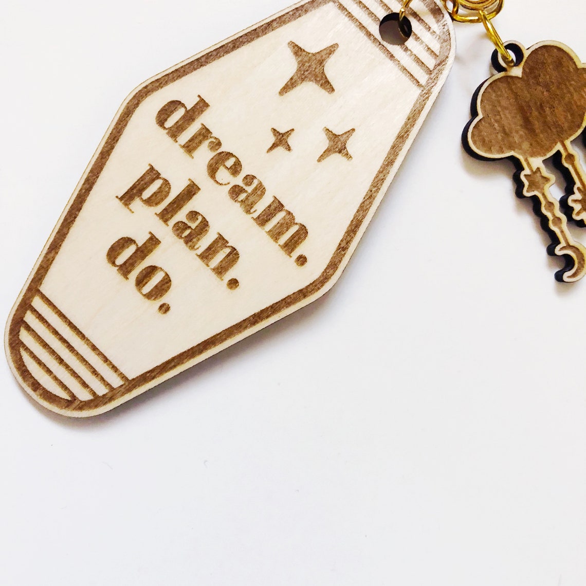 Dream Plan Do Keychain | Dream Keychain | Dream Keyring | Engraved Wood ...