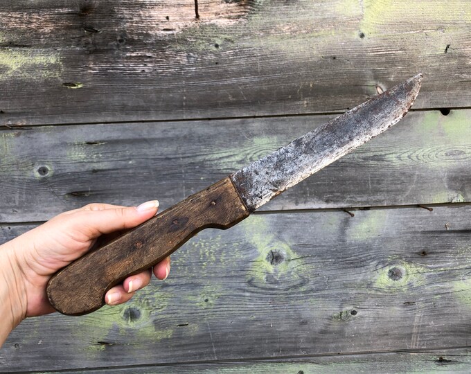Vintage Knife Meat Knife Butcher's Knife Old Rusty - Etsy