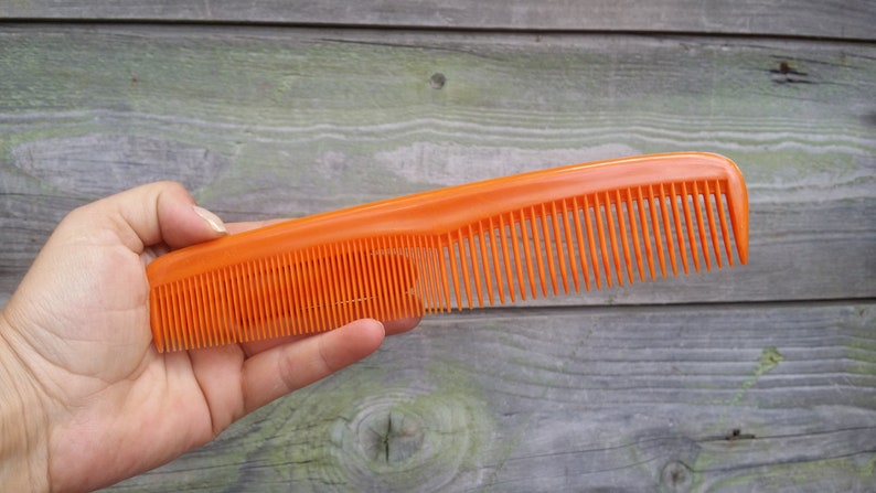 Vintage Comb Never Used Comb Hair Comb Plastic Comb Orange - Etsy