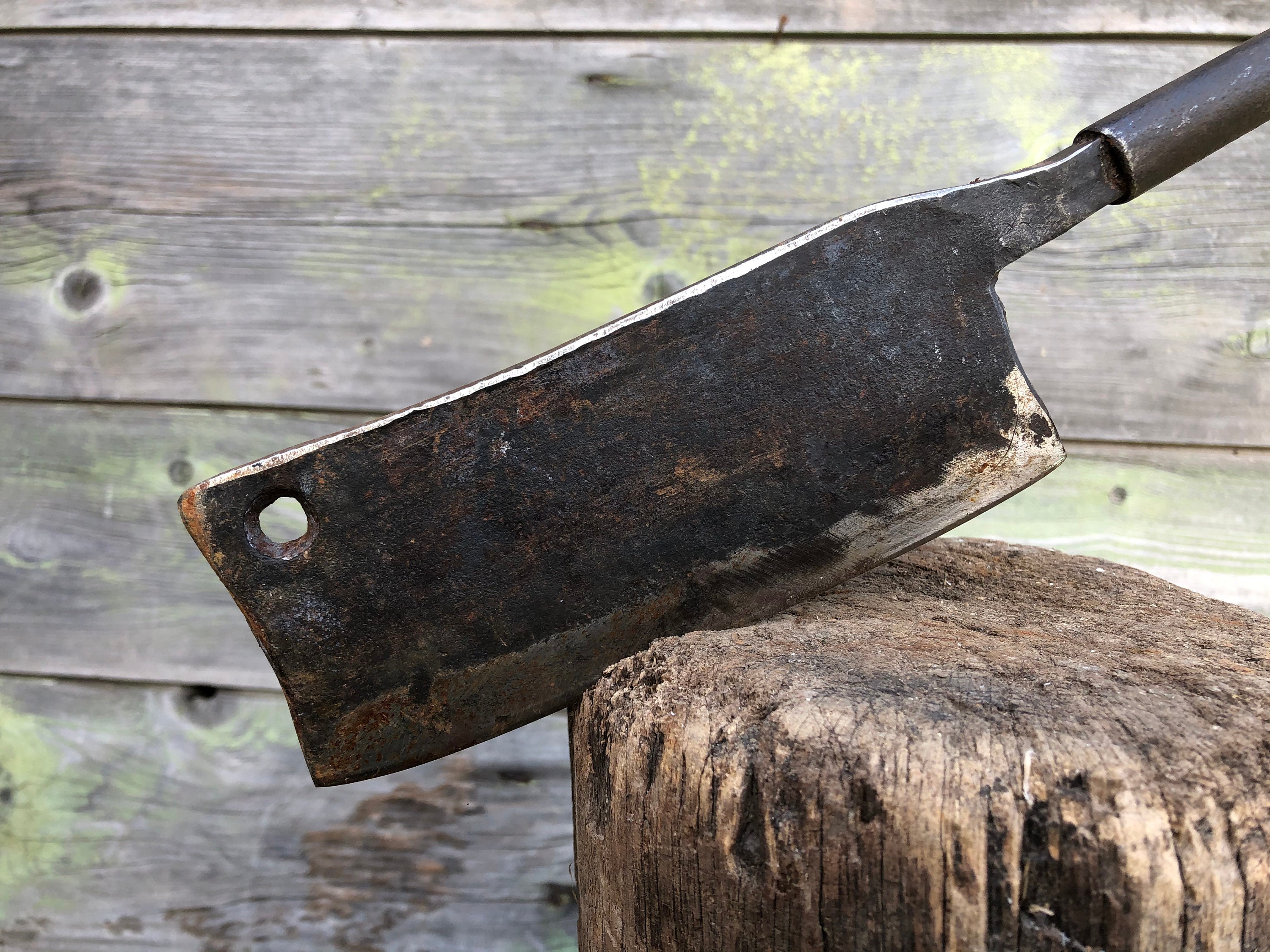 Vintage Cleaver Meat Cleaver Butcher's Knife Old Rusty | Etsy