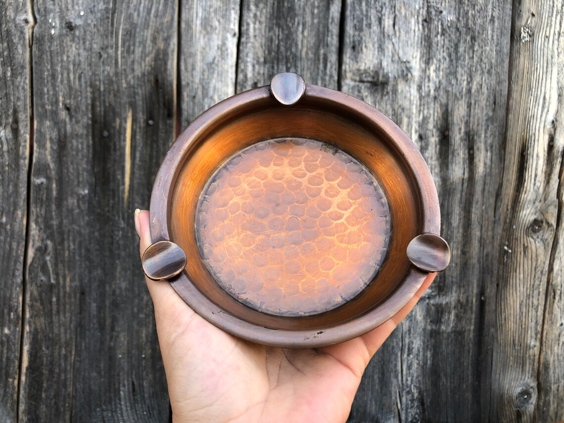 Vintage Ashtray Copper Ashtray Collectible Ashtray Hammered - Etsy UK