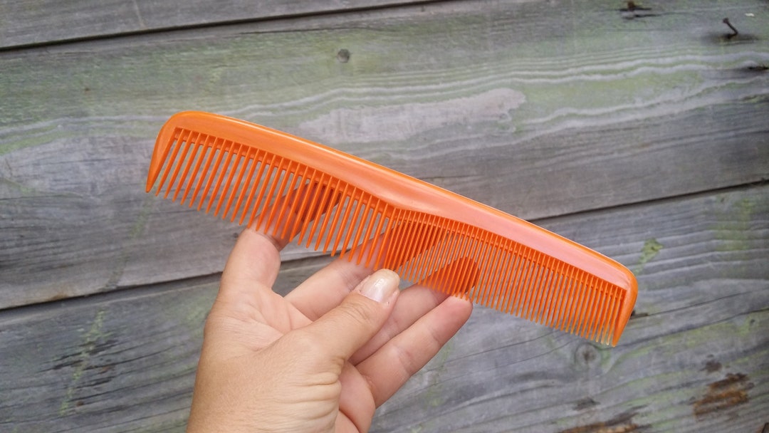 Vintage Comb Never Used Comb Hair Comb Plastic Comb Orange - Etsy