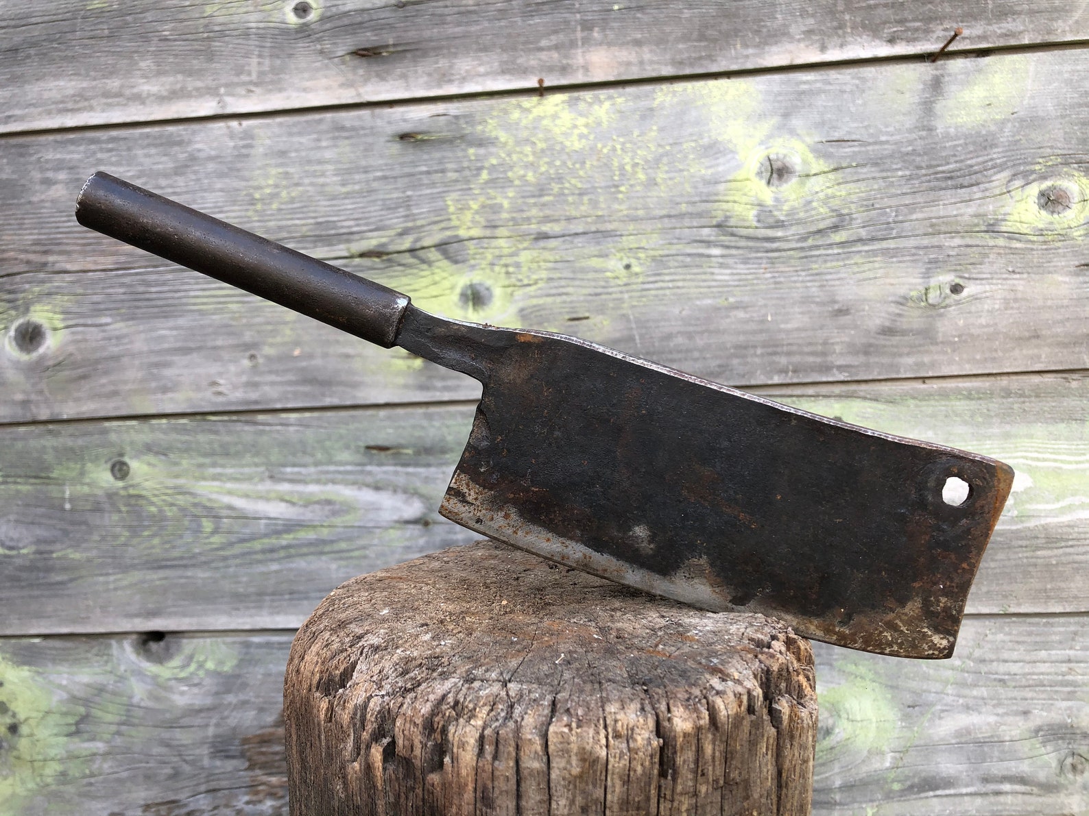 Vintage Cleaver Meat Cleaver Butcher's Knife Old Rusty - Etsy