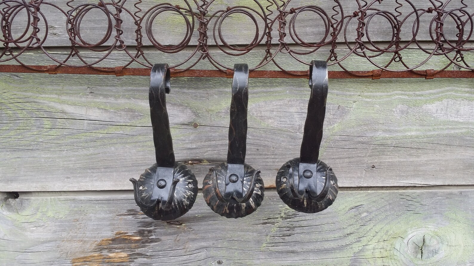 Vintage Wall Hooks Set of 3 Wall Hooks Metal Hangers Coat | Etsy